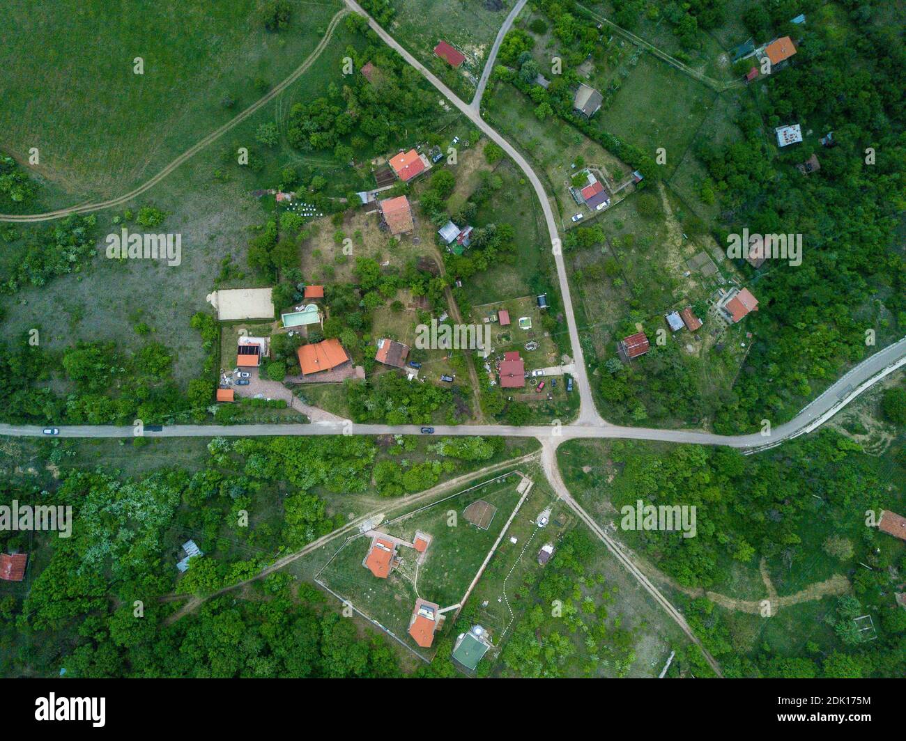 Aerial shot residential buildings in hi-res stock photography and ...