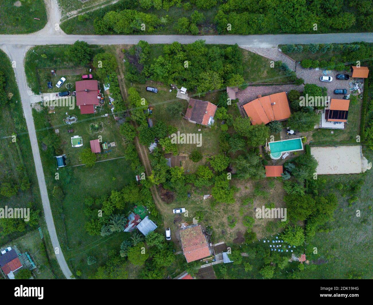 Aerial top shot housing roads hi-res stock photography and images - Alamy