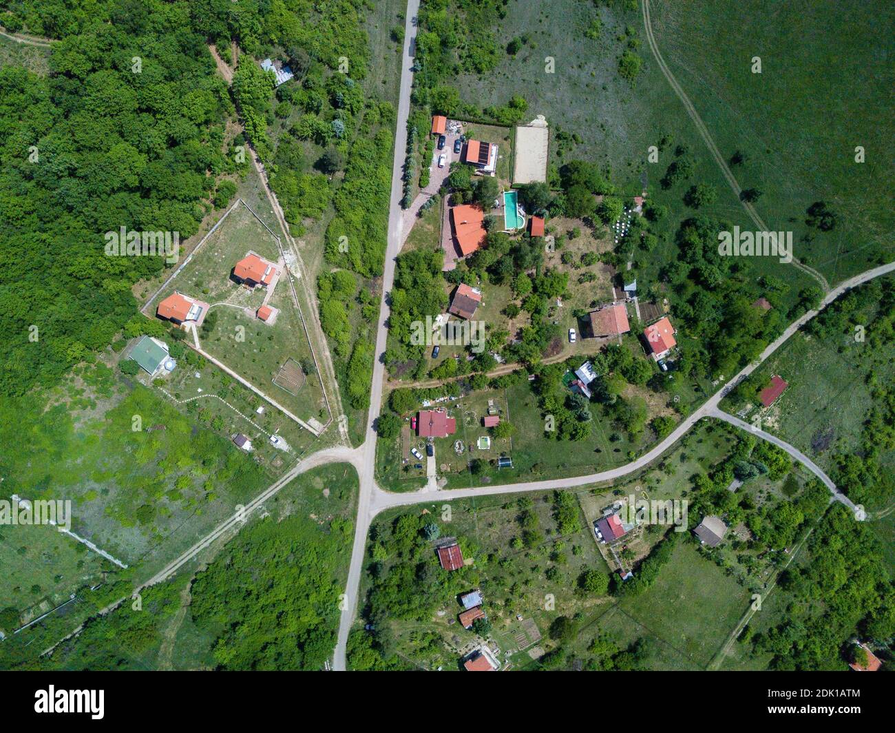 Aerial top shot housing roads hi-res stock photography and images - Alamy