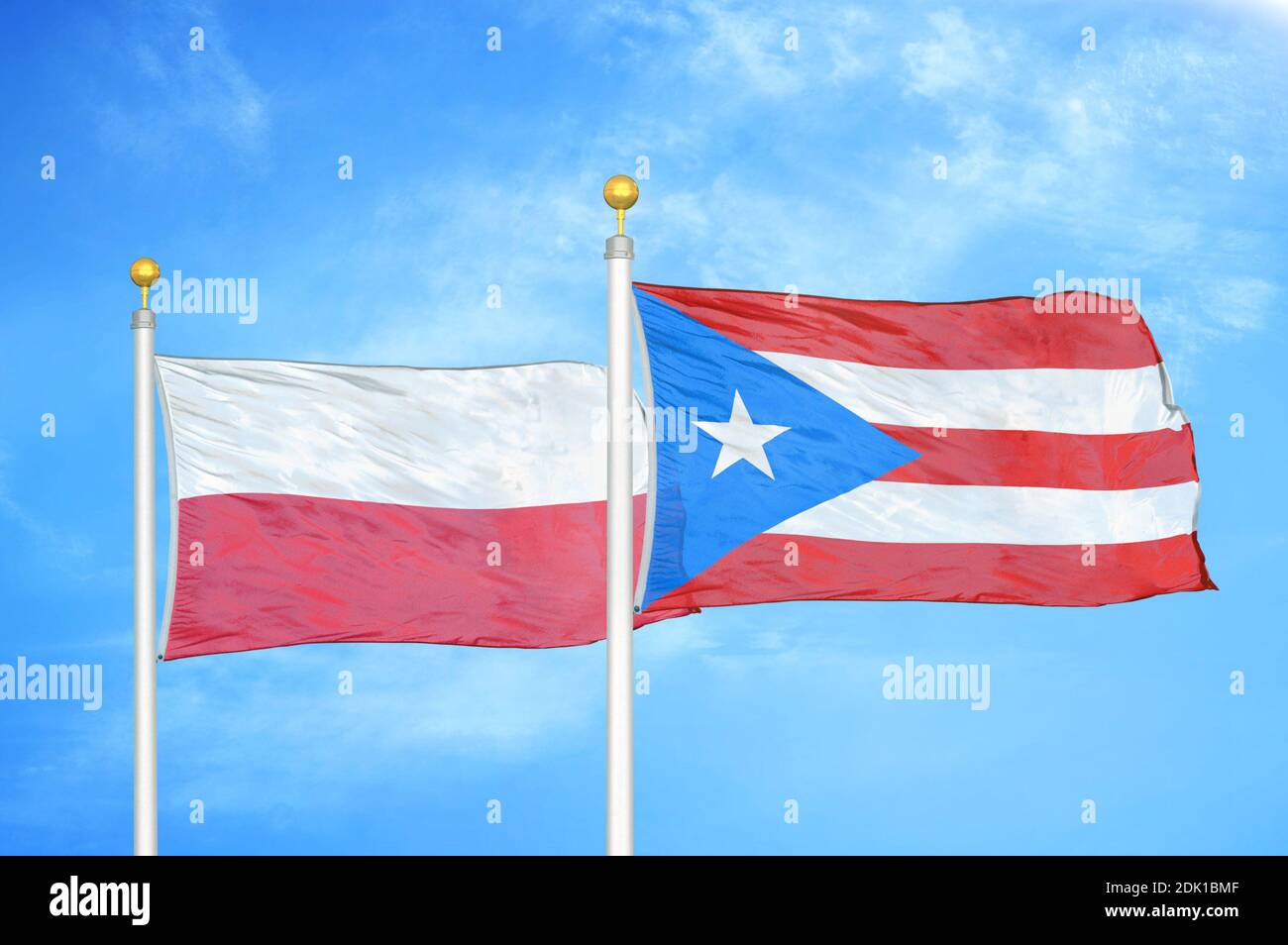 Puerto rico poland flag hi-res stock photography and images - Alamy
