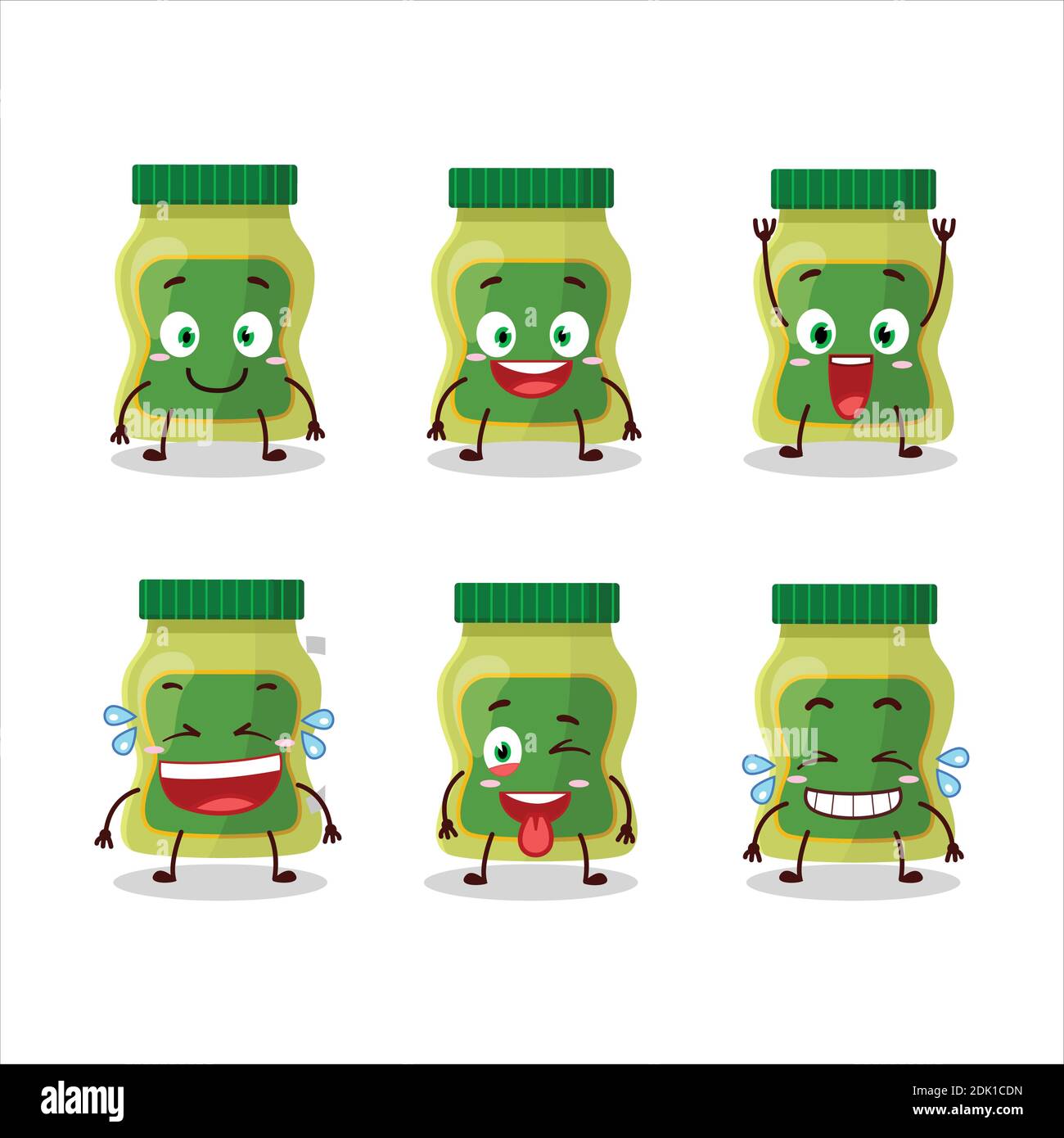 Cartoon character of wasabi with smile expression. Vector illustration ...