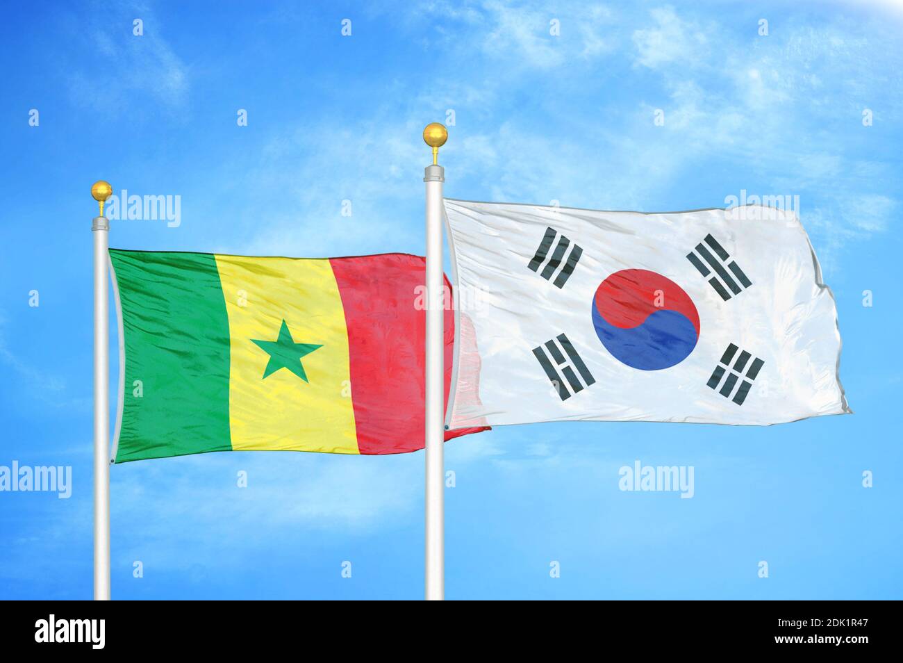Senegal south korea flags hi-res stock photography and images - Alamy