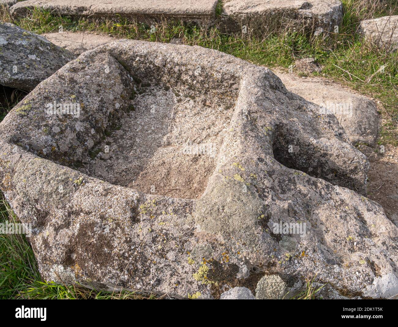 Old historical stone-made building ancient ruins in the countryside ...