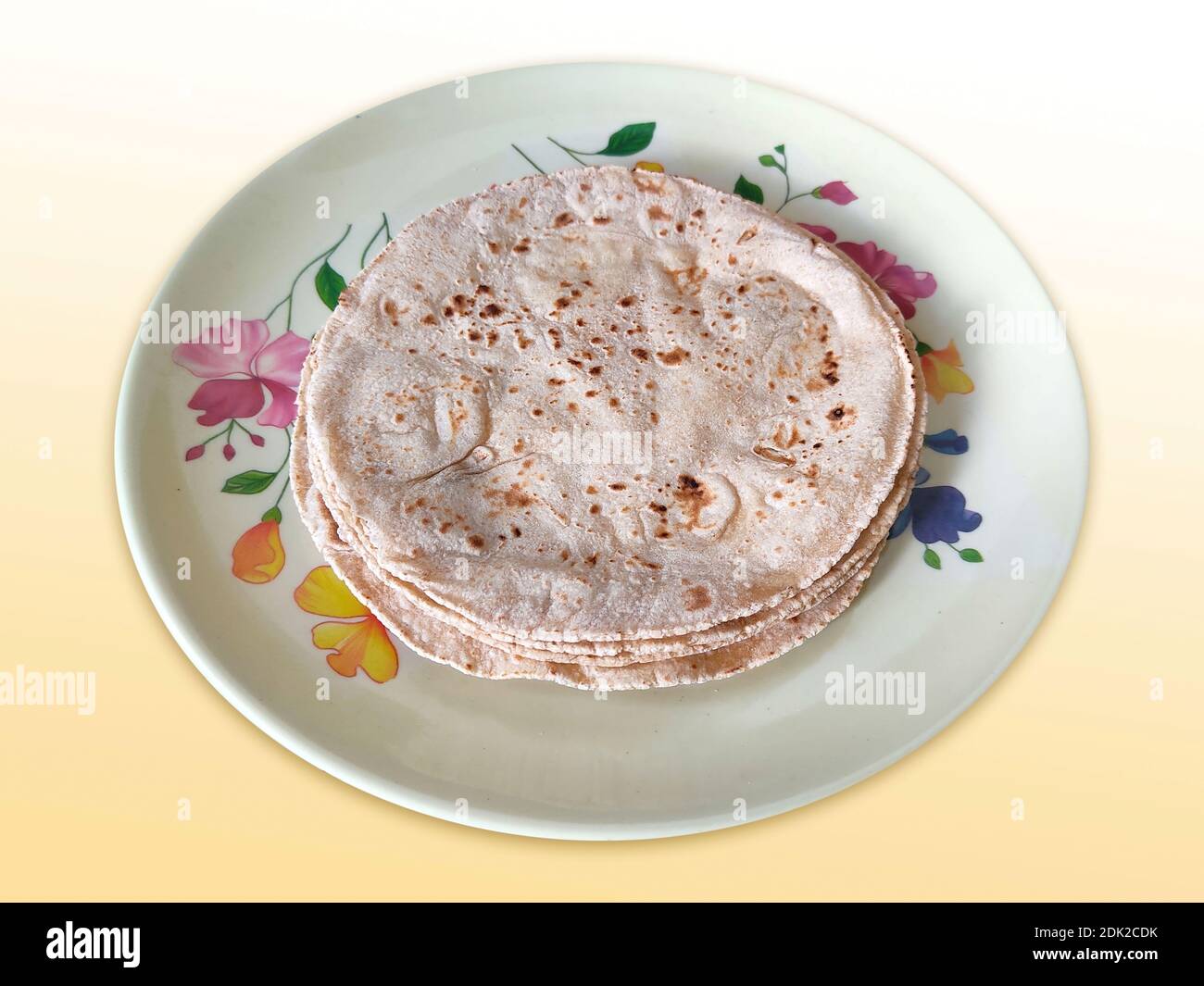 Homemade fresh wheat flour Chapati or roti which is an indian flat ...