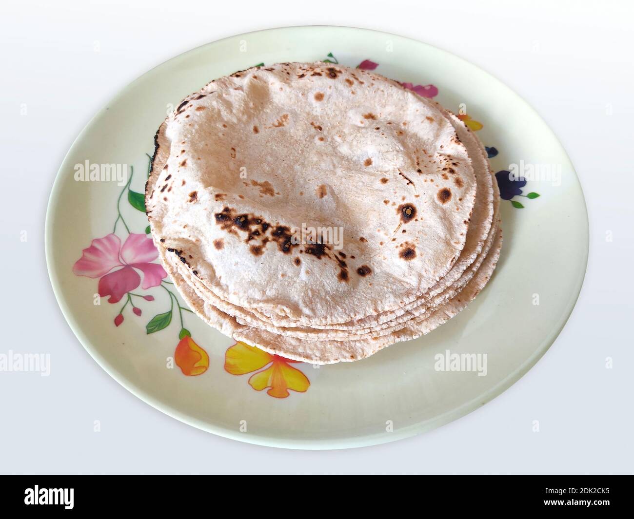 Homemade fresh wheat flour Chapati or roti which is an indian flat ...