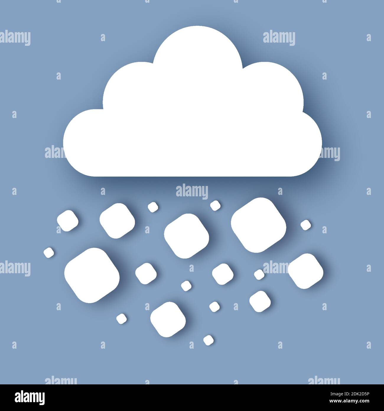 Hail storm. Rain Clouds. Paper cut Weather. Vector Stock Vector Image ...
