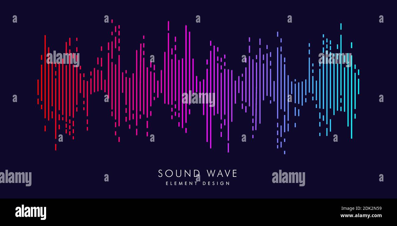 Modern sound wave equalizer. Vector illustration on dark background ...