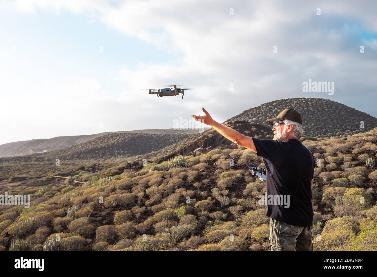 Drone flying away hi-res stock photography and images - Alamy