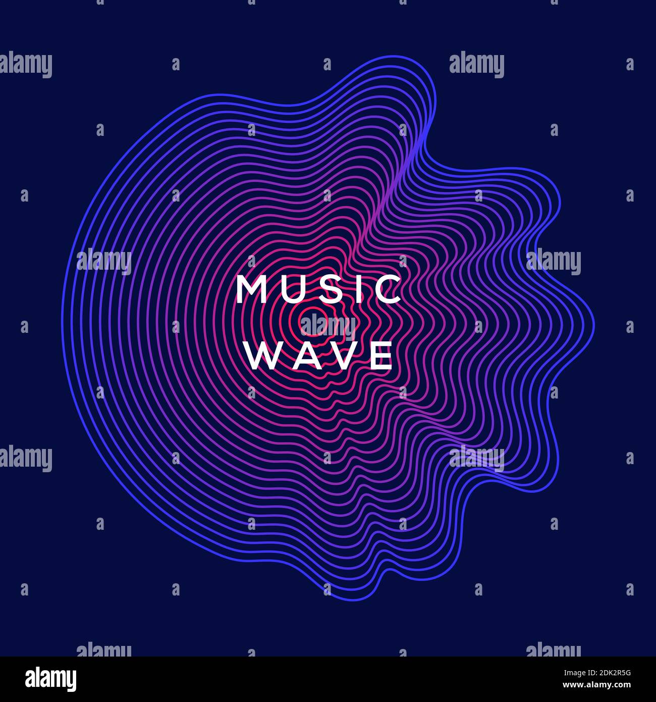 Poster of the sound wave. Vector illustration music on dark background ...