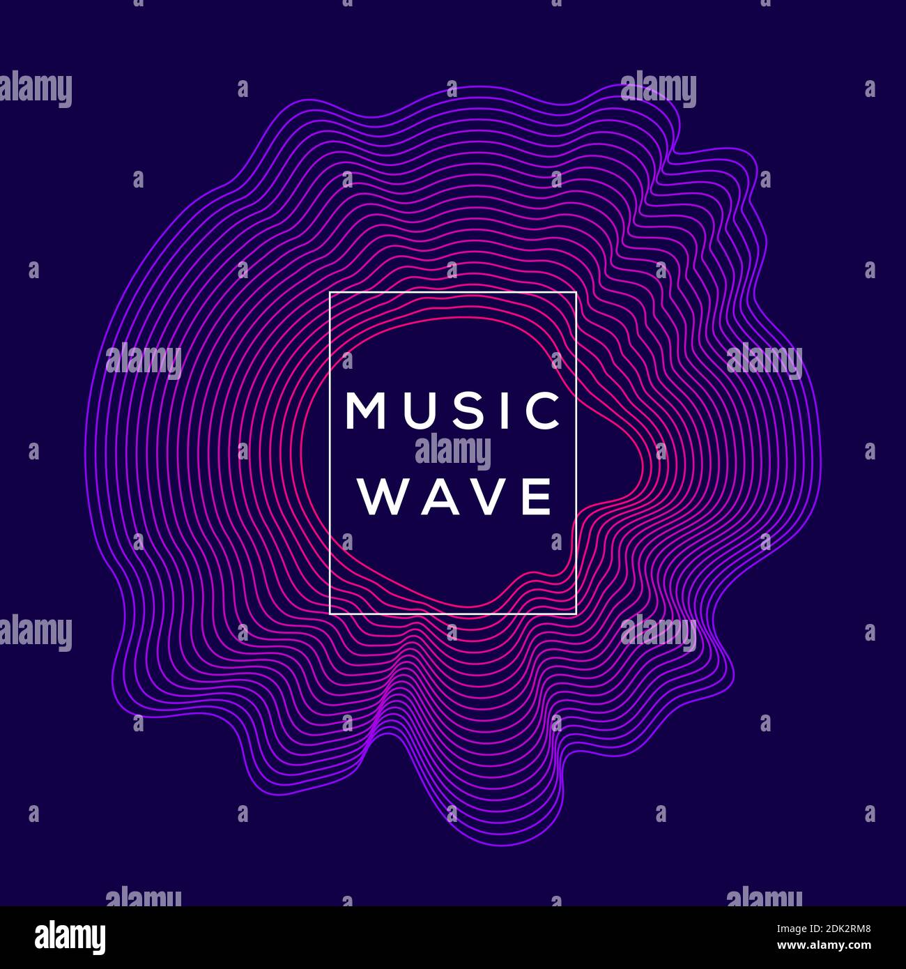 Poster of the sound wave. Vector illustration music on dark background ...