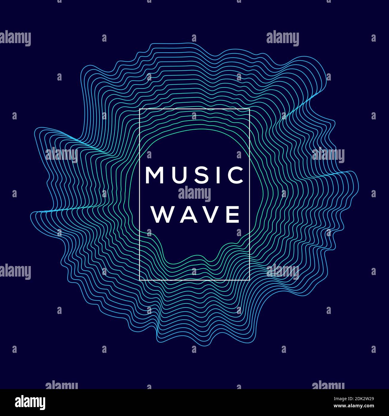 Poster of the sound wave. Vector illustration music on dark background ...