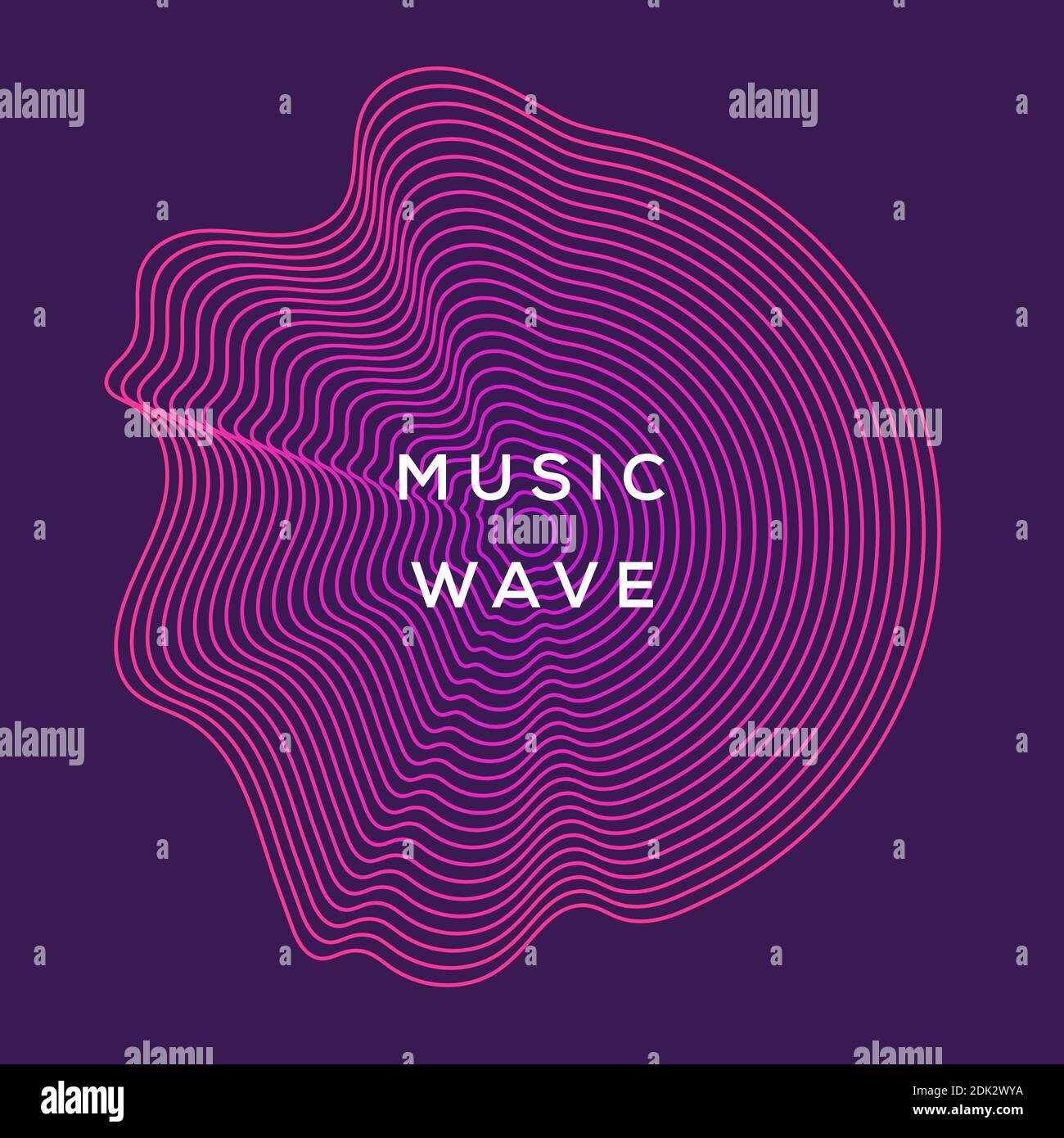 Poster of the sound wave. Vector illustration music on dark background ...