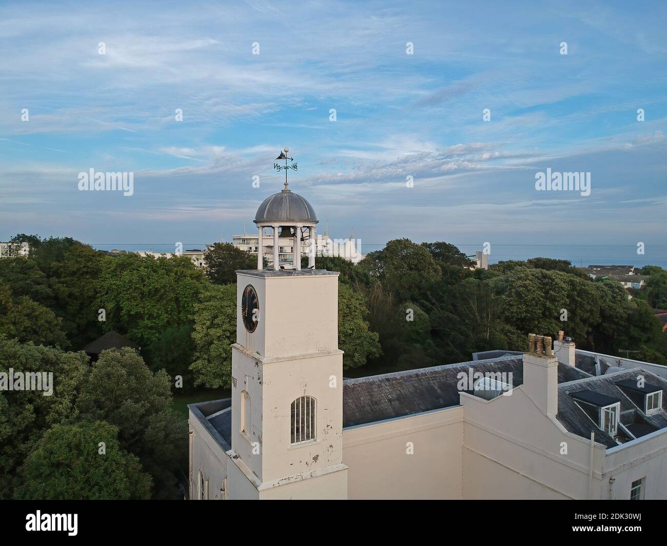 Aerial view of the Hotham Park and cityscape at Bognor Regis, United ...