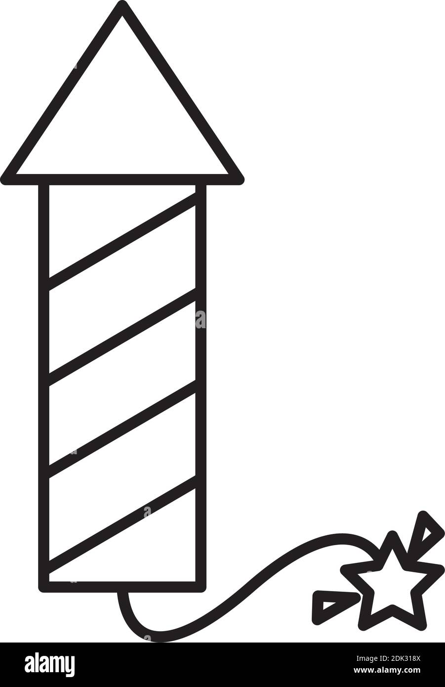 firework rocket line style icon vector illustration design Stock Vector ...