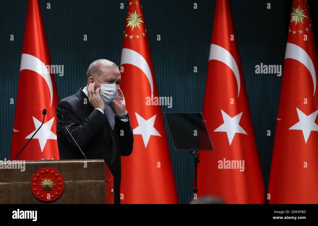 Turkey's President Recep Tayyip Erdogan, makes statements after ...