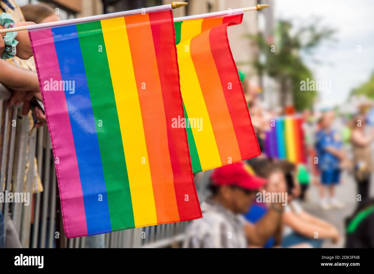 Large gay pride flag hi-res stock photography and images - Alamy