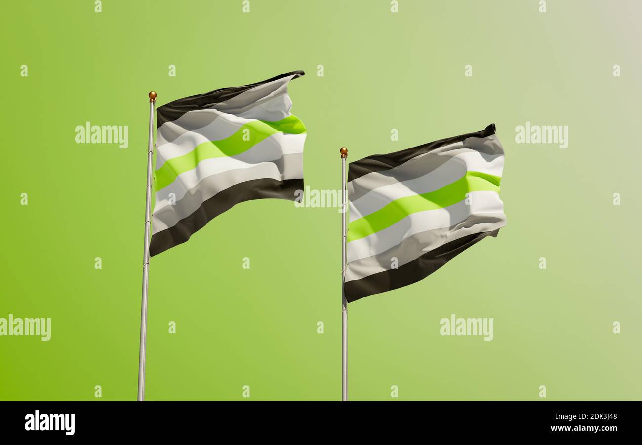 Agender pride flags. 3D artwork Stock Photo - Alamy