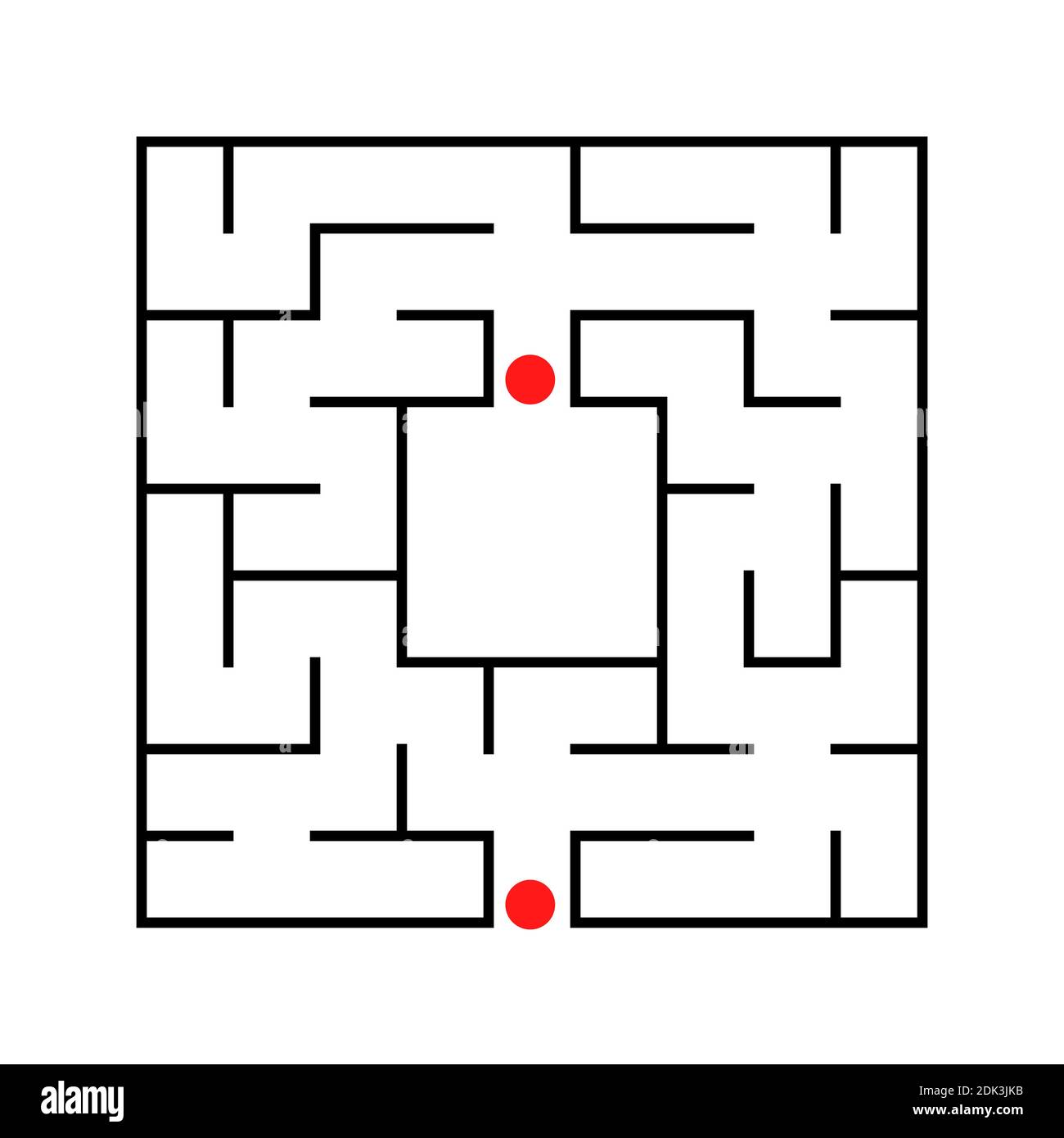 Black abstract square maze with a place for your image. An interesting ...