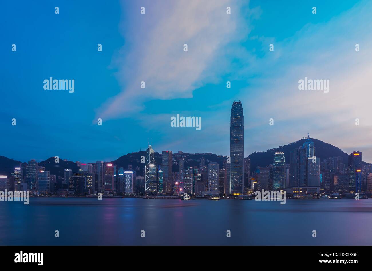 Hong Kong Skyscrapers in sunset Stock Photo - Alamy