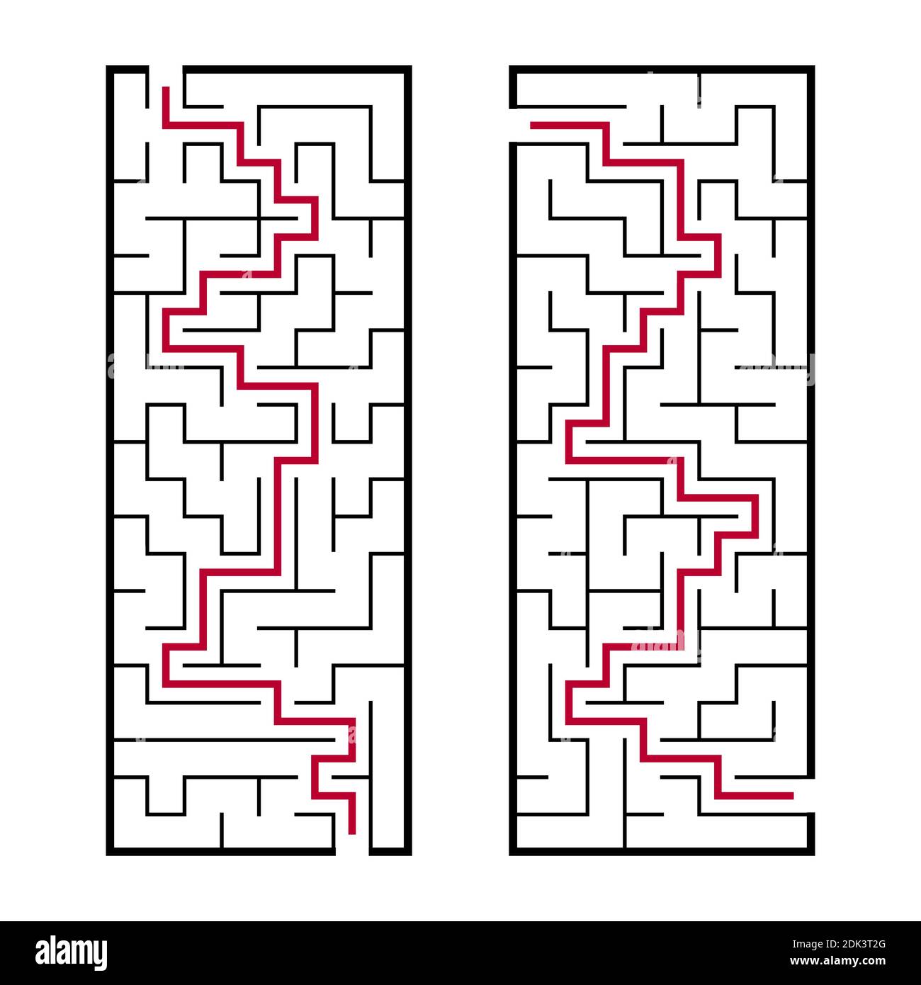Black rectangular labyrinth with an input and an exit. An interesting and useful game for ...