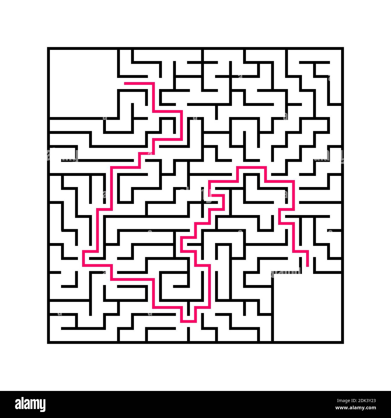 Black square maze with entrance and exit. An interesting and useful ...