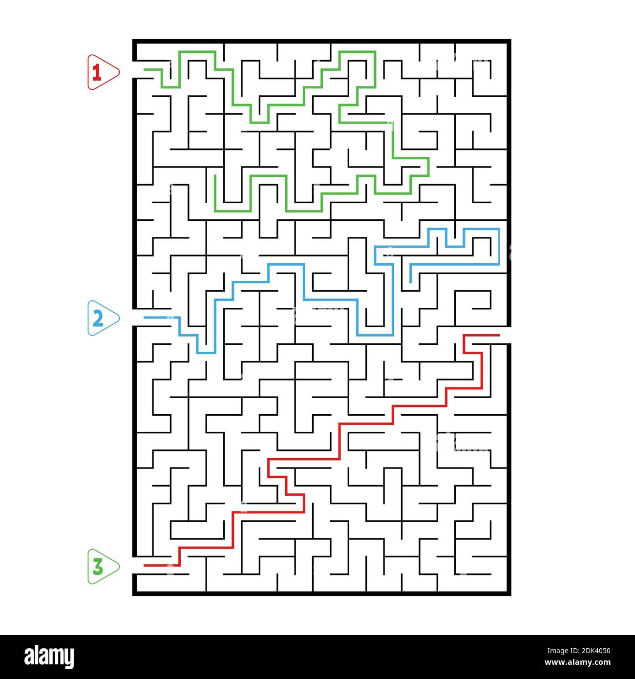 Abstract rectangular large maze. Game for kids. Puzzle for children ...
