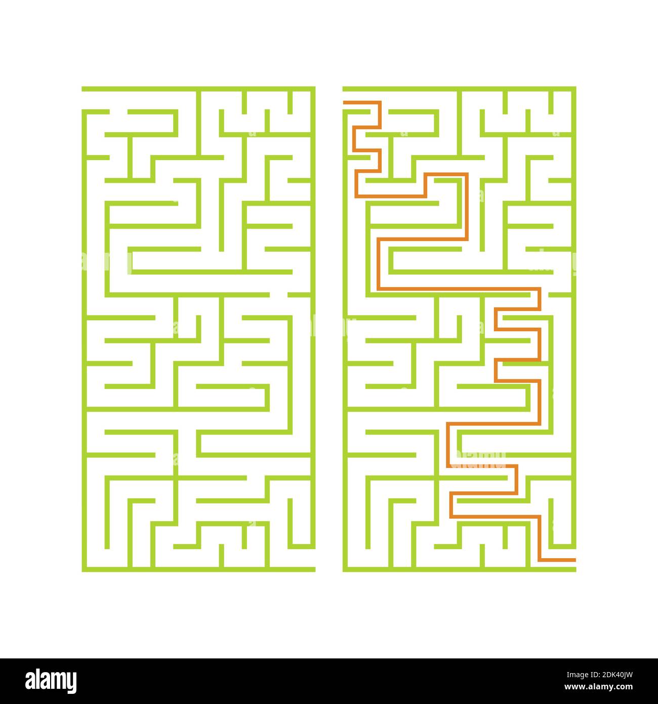 Black rectangular labyrinth with an input and an exit. An interesting and useful game for ...