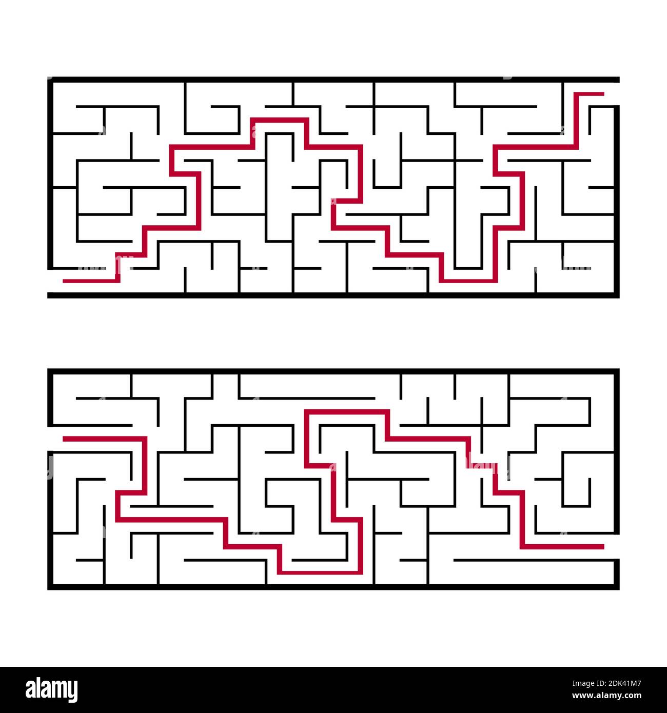 Black rectangular labyrinth with an input and an exit. An interesting ...