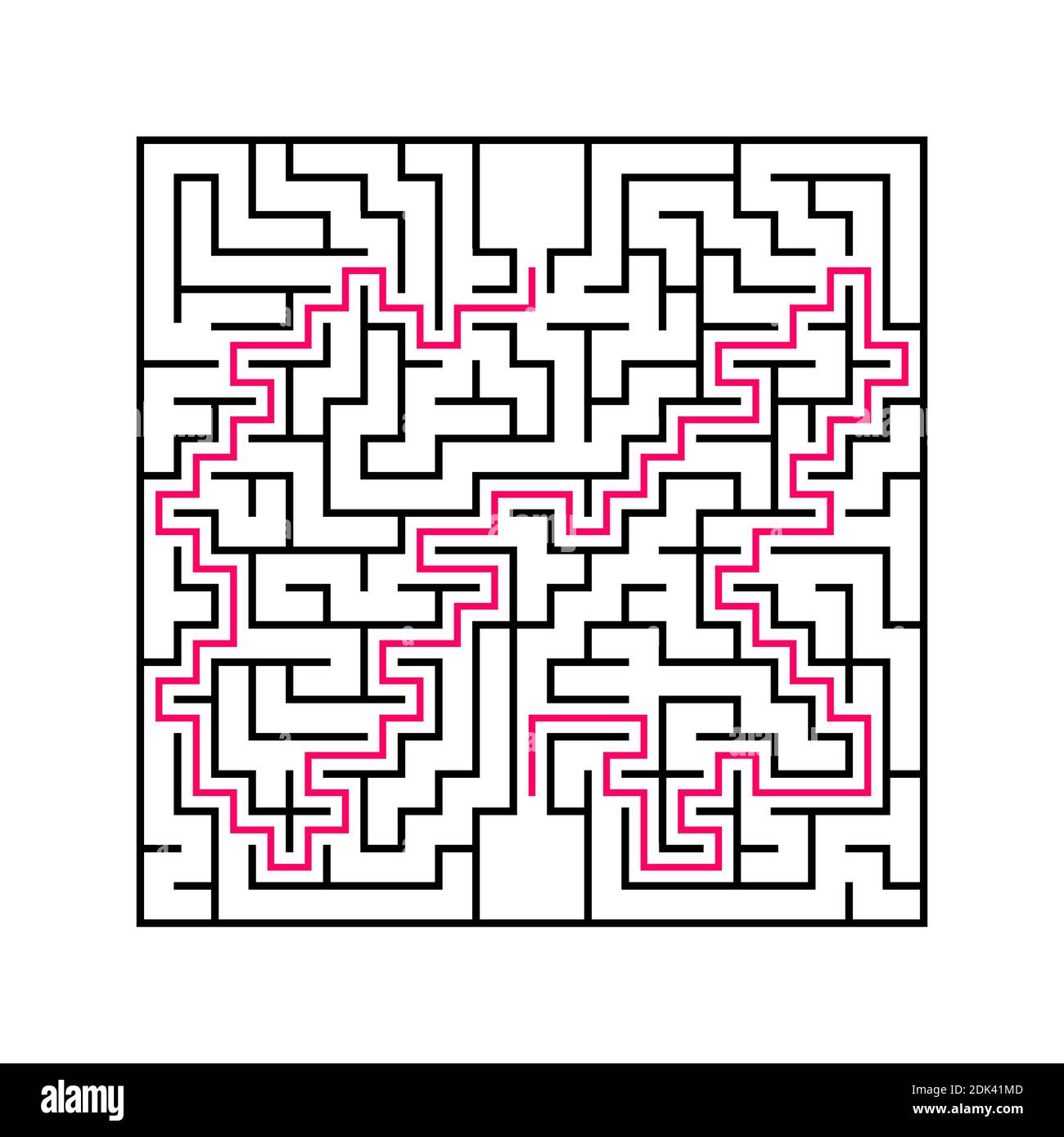 Black square maze with entrance and exit. An interesting and useful ...