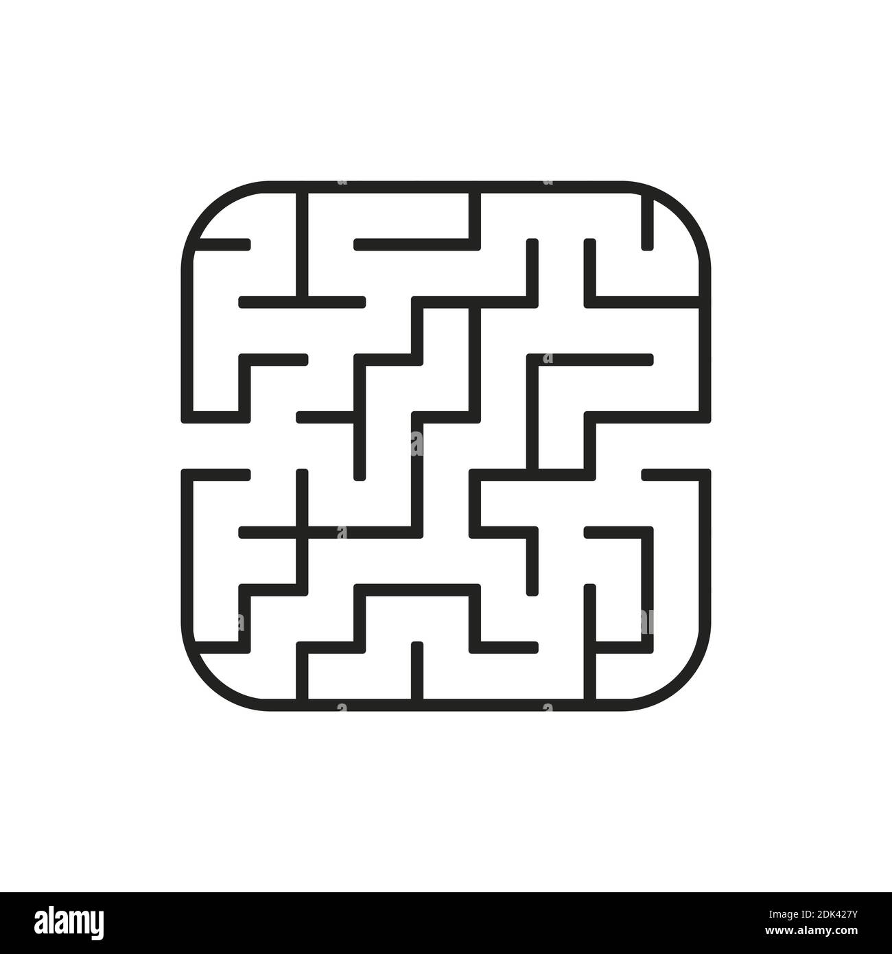 Abstract square maze. Easy level of difficulty. Game for kids. Puzzle ...