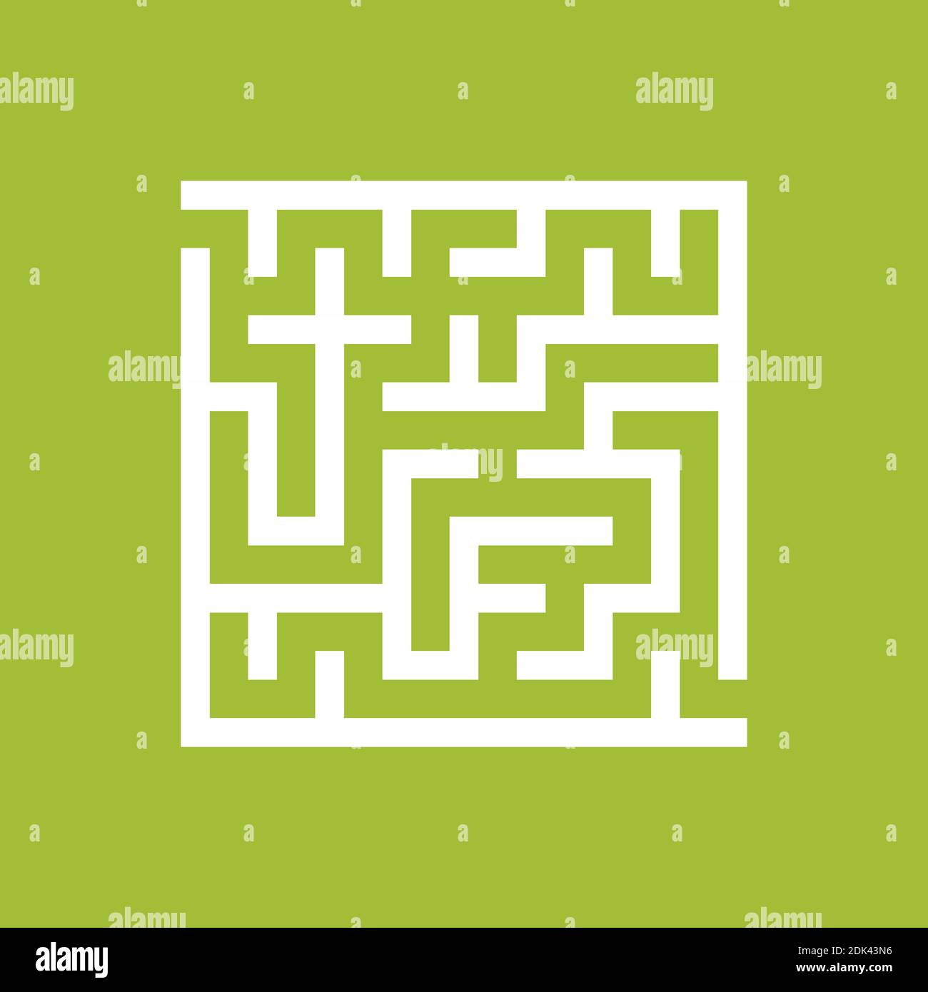 Abstract square maze. Game for kids. Puzzle for children. One entrance ...