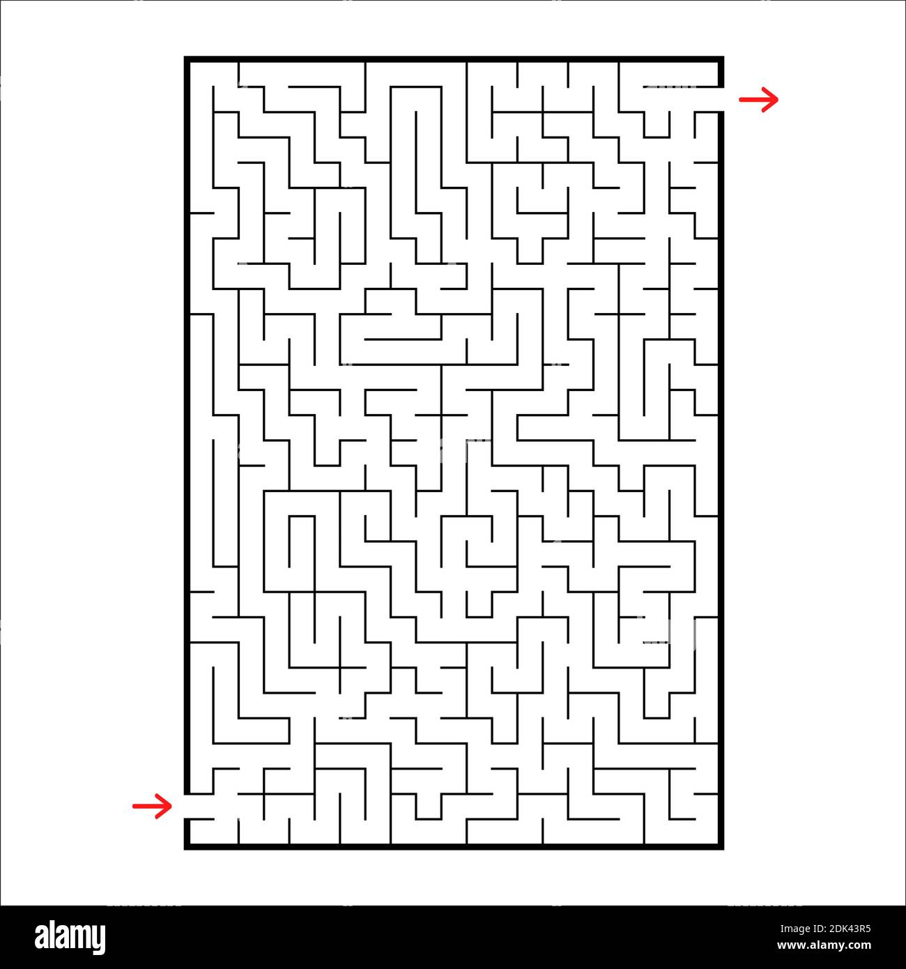 Abstract rectangular maze. Game for kids. Puzzle for children. One ...