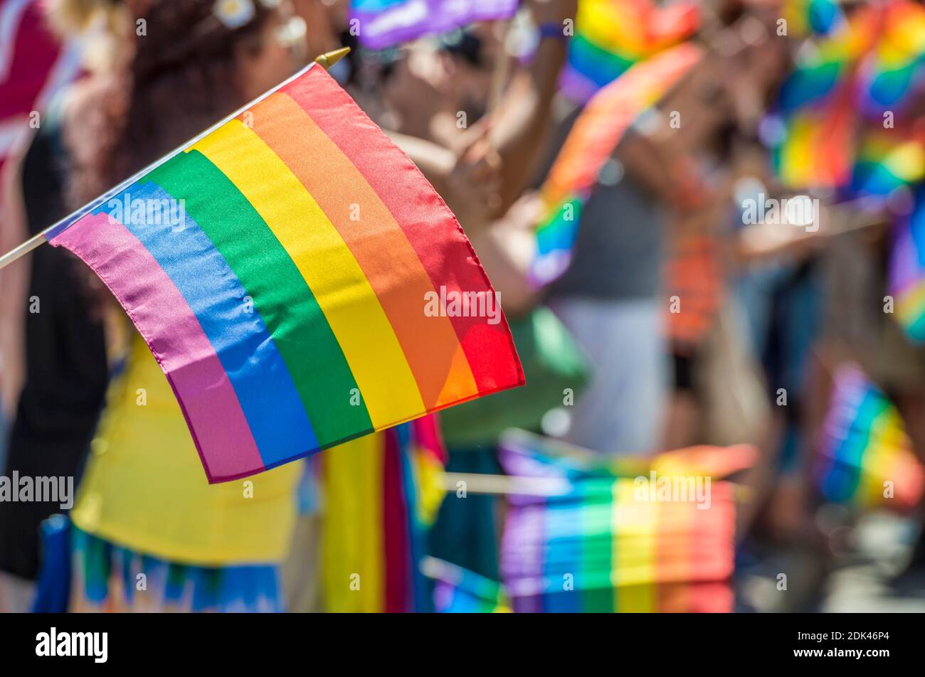Large gay pride flag hi-res stock photography and images - Alamy