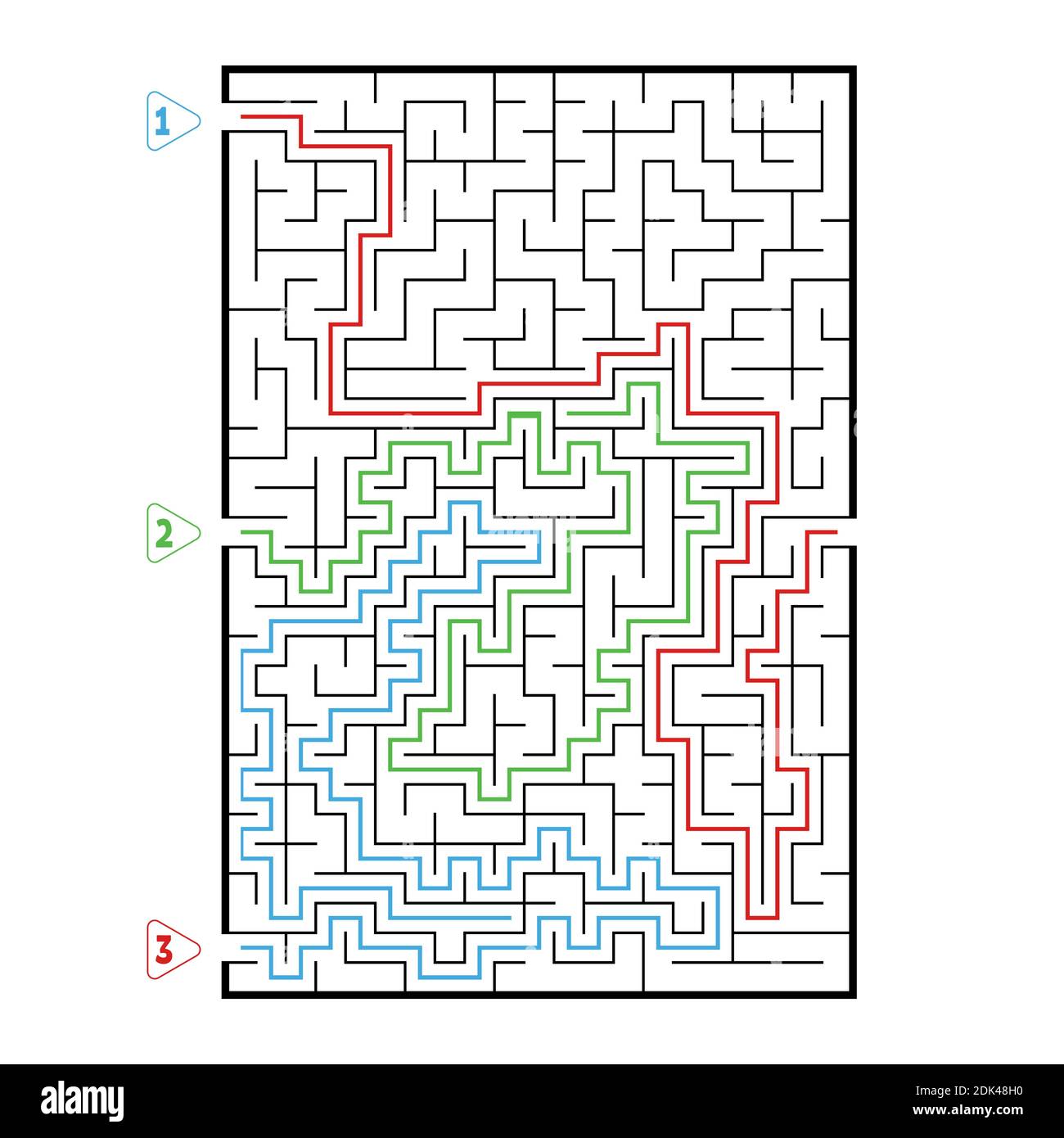 Abstract rectangular large maze. Game for kids. Puzzle for children ...