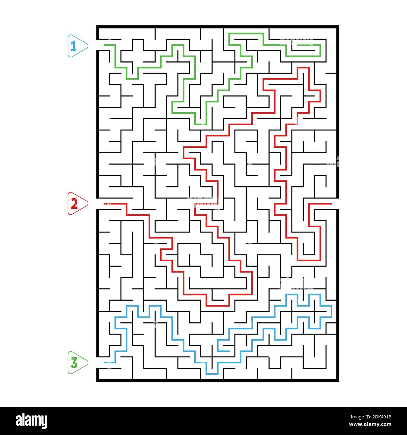 Abstract rectangular large maze. Game for kids. Puzzle for children ...