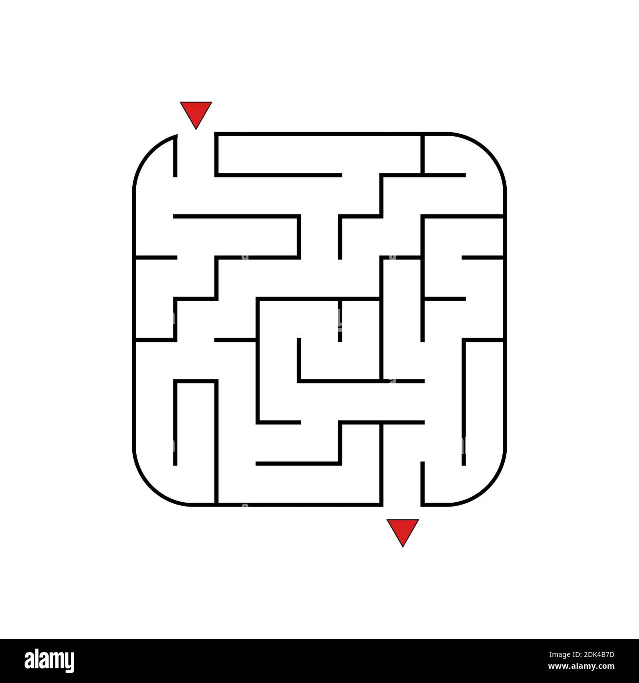 Abstract square maze. Easy level of difficulty. Game for kids. Puzzle ...