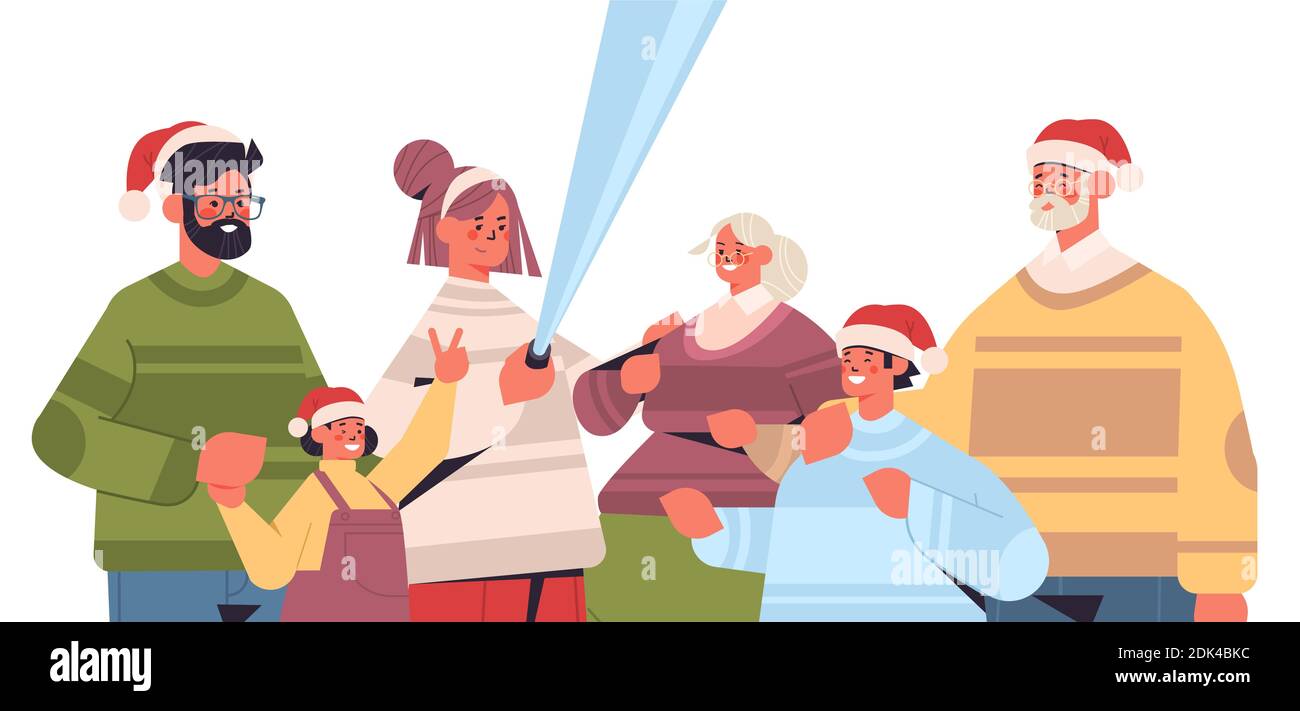 Multigenerational family celebration vector hi-res stock photography ...