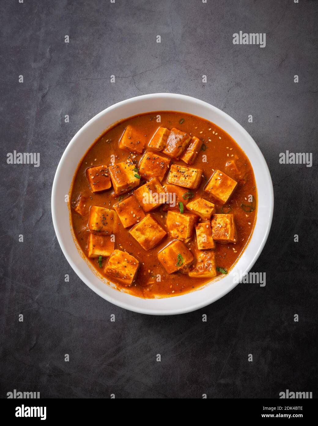 A vertical shot of traditional Indian paneer butter masala or cheese ...
