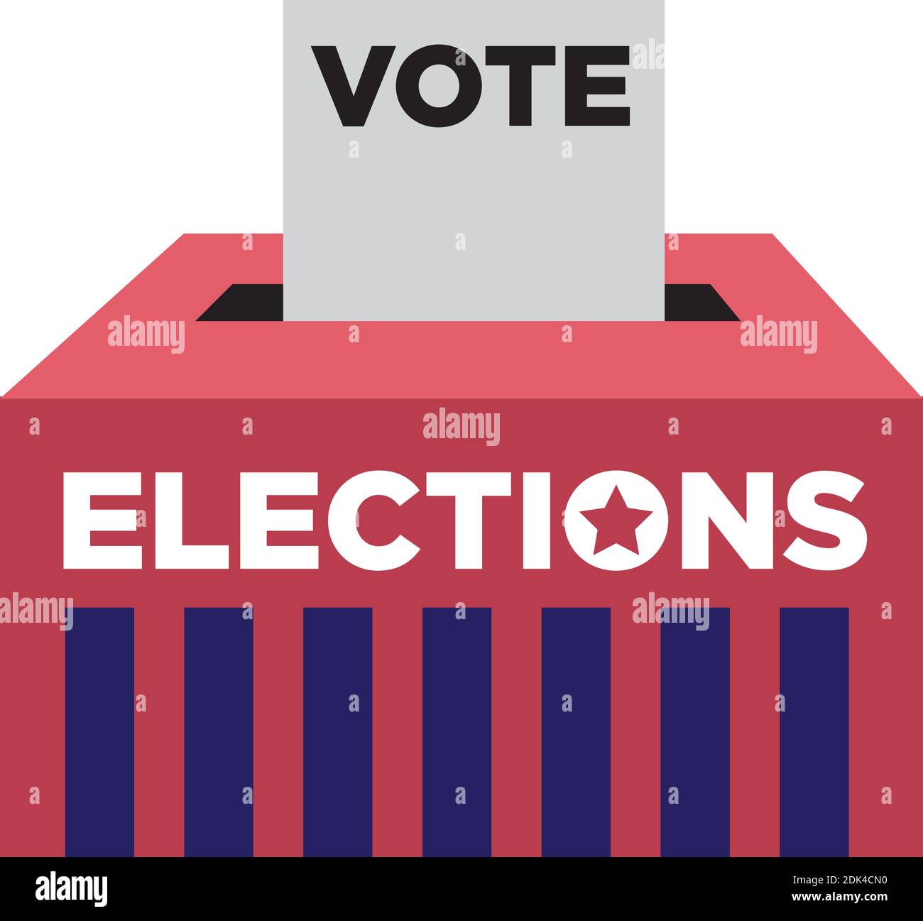 Ballot box with a voting ticket. Concept of democracy or patriotism ...