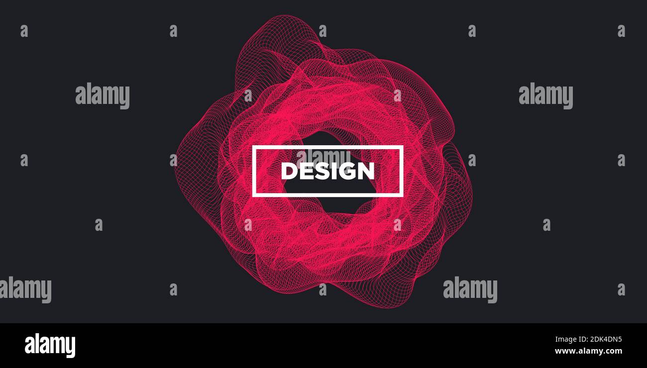 Vector abstract background with dynamic particles wave dots. Vector ...