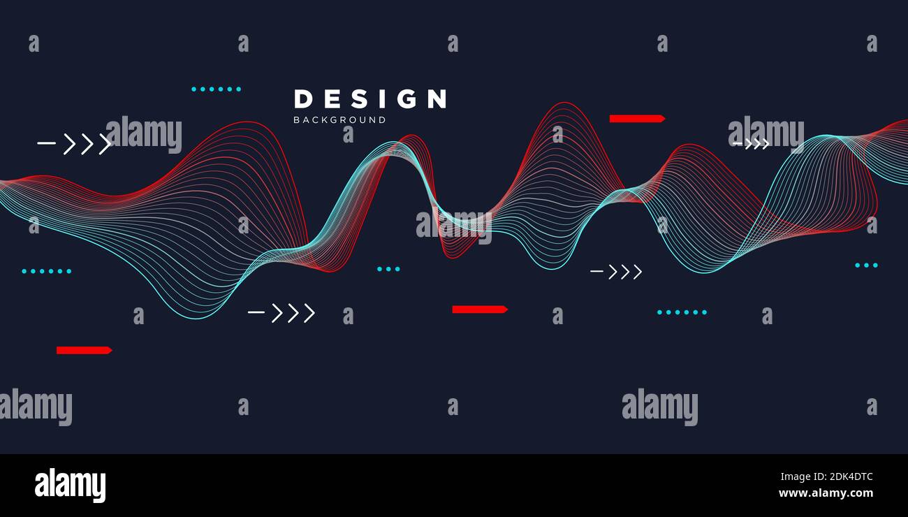 Abstract template background with wave design. Digital frequency track ...