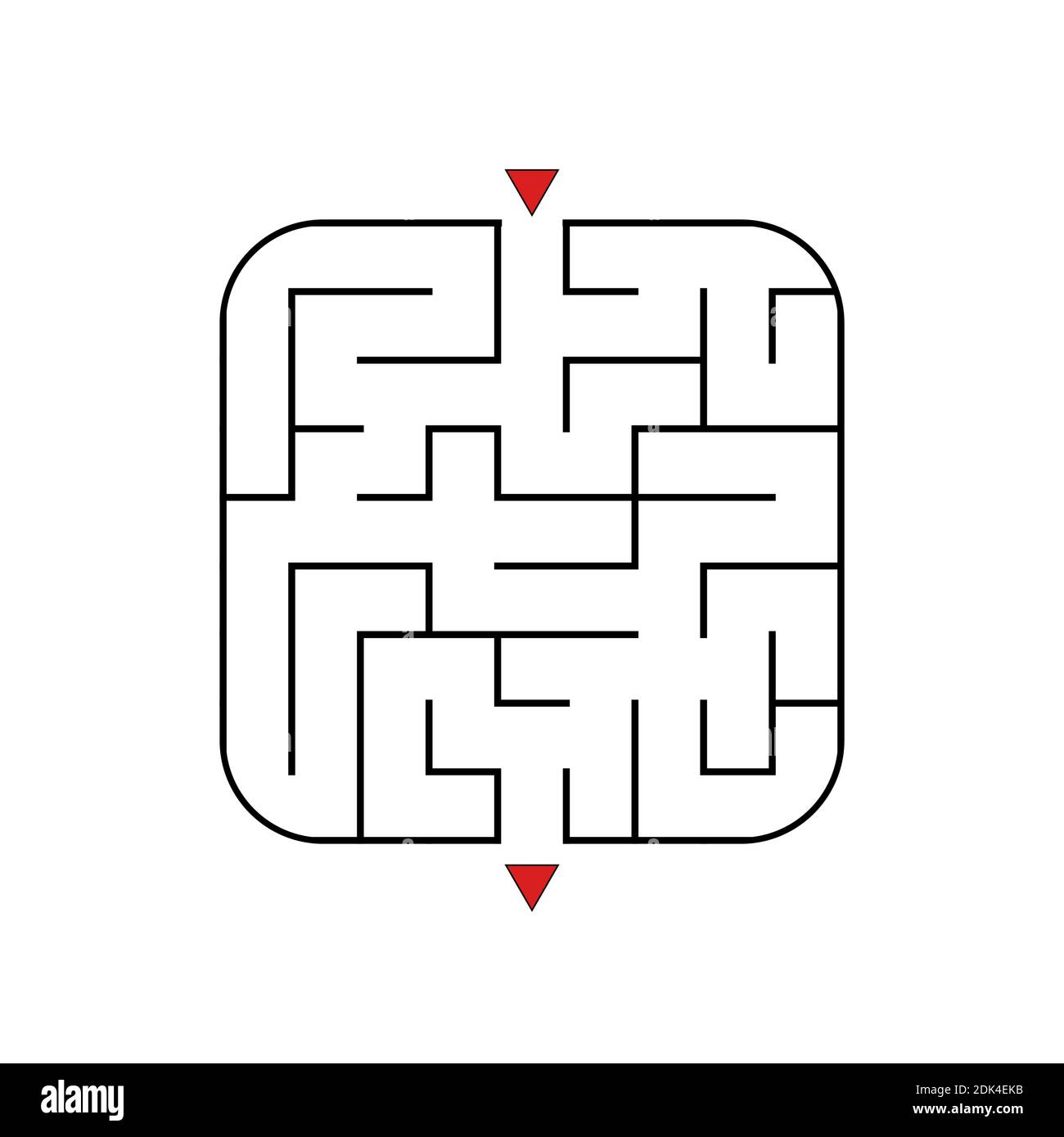 Abstract square maze. Easy level of difficulty. Game for kids. Puzzle ...