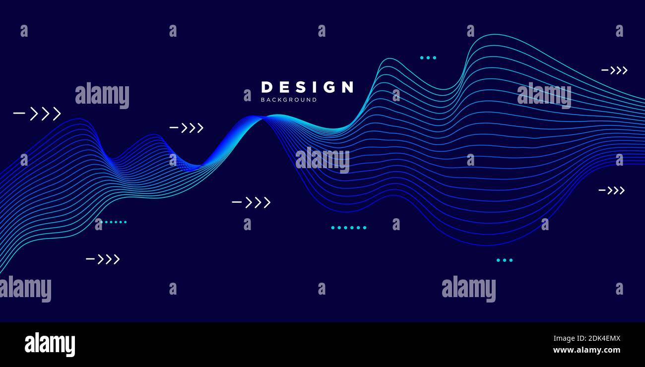 Abstract template background with wave design. Digital frequency track ...