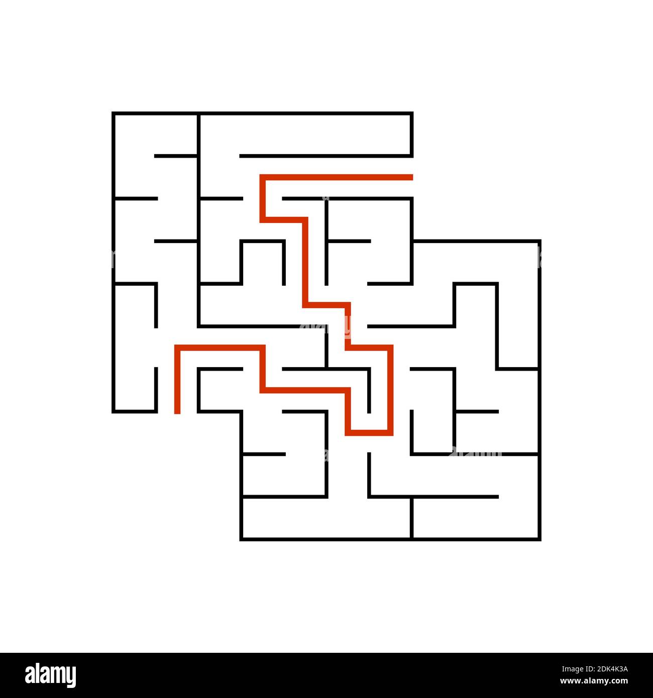 Black square maze with entrance and exit. An interesting game for ...