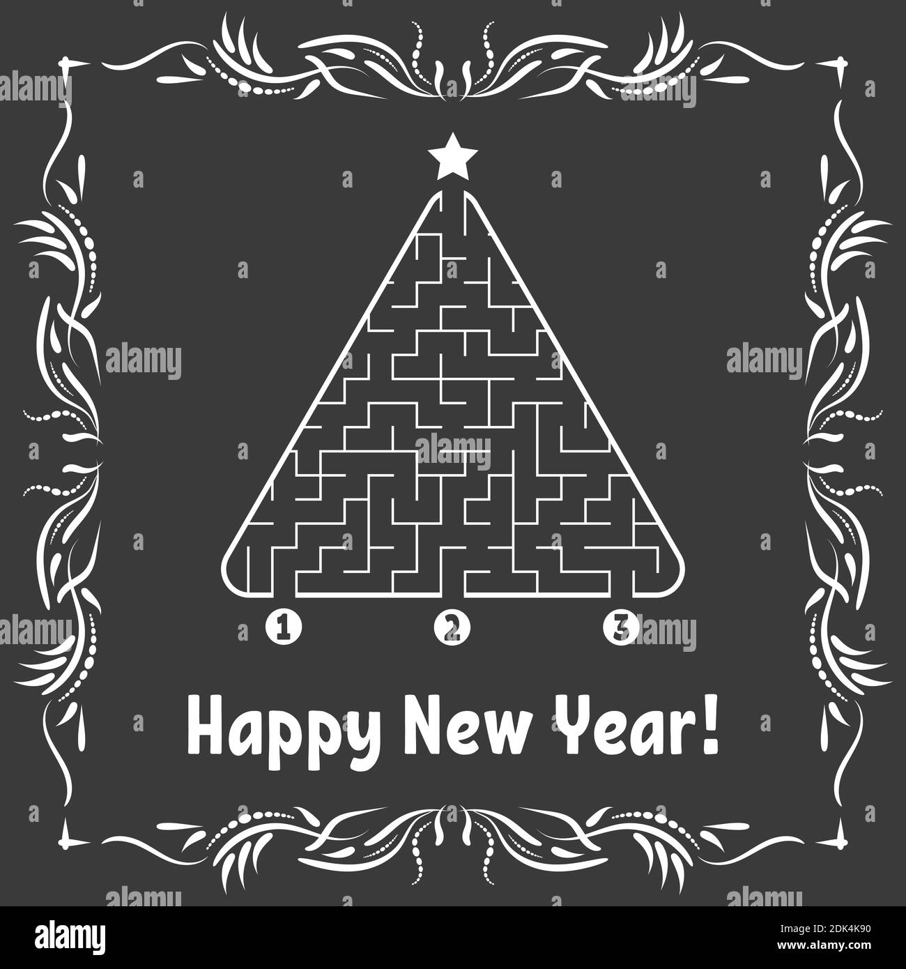 Christmas tree maze Black and White Stock Photos & Images - Alamy