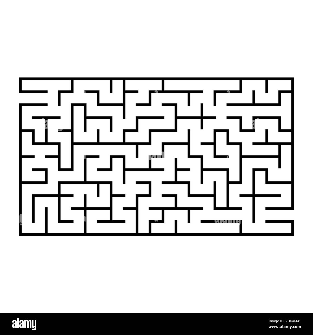 Abstract rectangular maze. Game for kids. Puzzle for children. One ...
