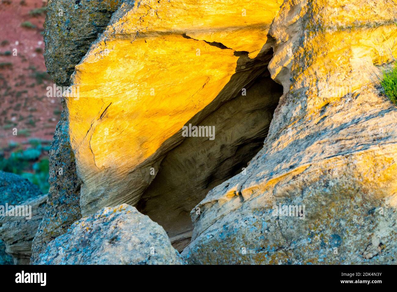 Rock erosion. Weathered of ground and stones. Geological formations ...