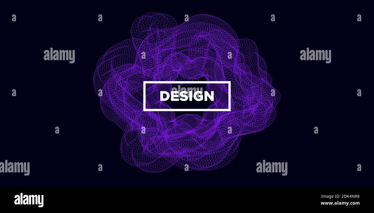 Vector abstract background with dynamic particles wave dots. Vector ...
