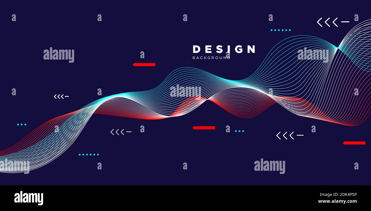 Abstract template background with wave design. Digital frequency track ...