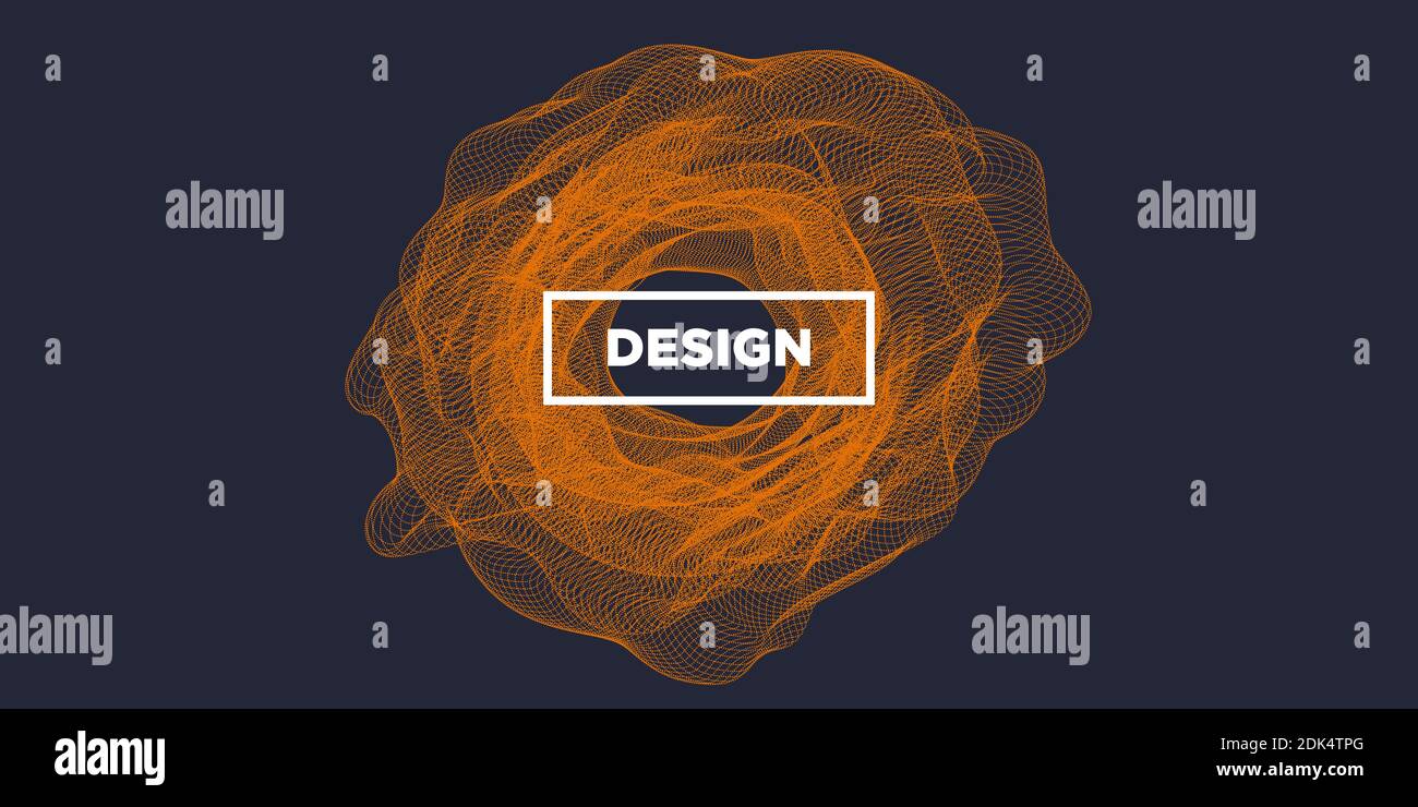 Vector abstract background with dynamic particles wave dots. Vector ...
